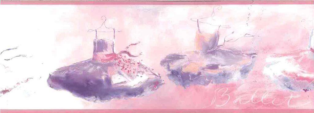 Ballet Wallpaper Border-Girls-Pink-Purple-YK0166B