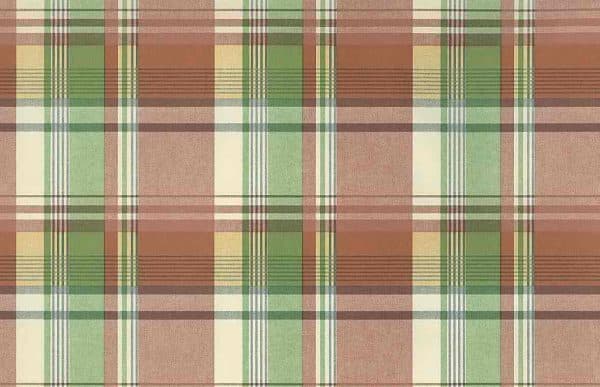 Waverly Plaid Vintage Wallpaper Red Orange Green 5636393